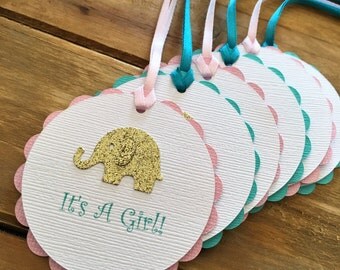 Elephant favor tag | Etsy