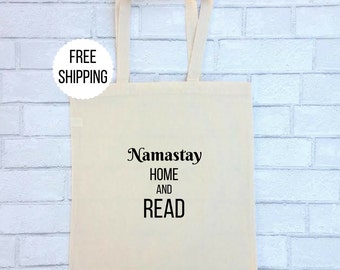 Reading tote bag | Etsy