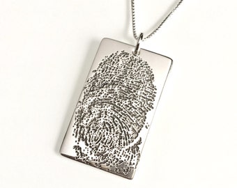 Thumbprint necklace | Etsy