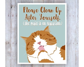 Cat Print Cat Artwork Cat Art Cat Decor Cat Lover Gift