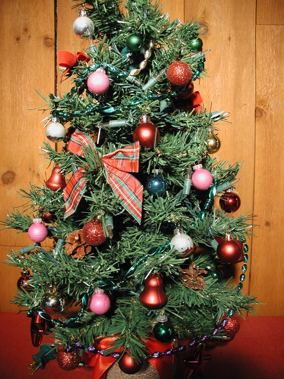 Miniature Christmas Tree Fully Decorated Tree 50 Clear