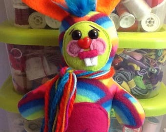 Rainbow rabbit | Etsy
