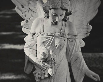 Wings Angel Statue Angel in the Rain Fine Art Photography