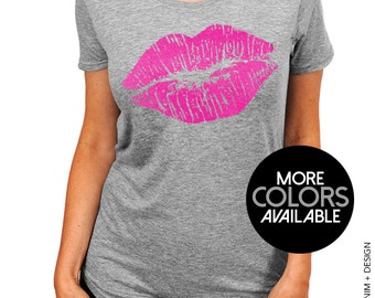 Lips t shirt | Etsy