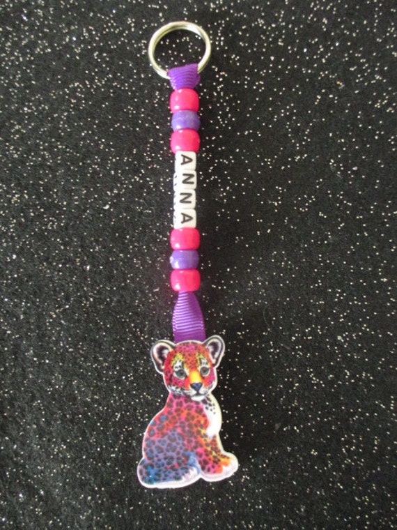 Rainbow Leopard Cheetah Baby Cute Personalized Name Bag Tag