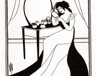 Art Nouveau Print Vintage Aubrey Beardsley For