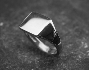 Square signet ring | Etsy