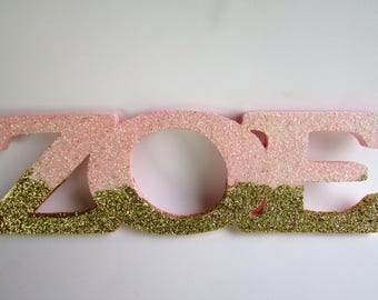 Gold glitter letters | Etsy