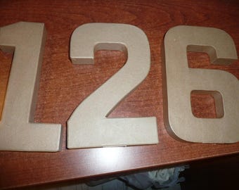 Paper mache numbers | Etsy