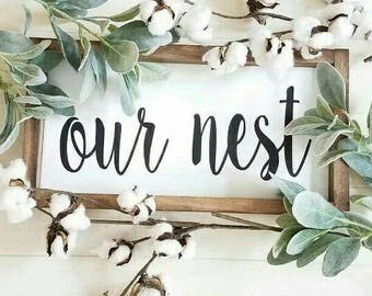 Our nest sign | Etsy