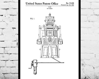 Robot blueprint | Etsy