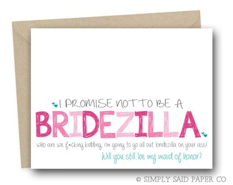Bridezilla card | Etsy