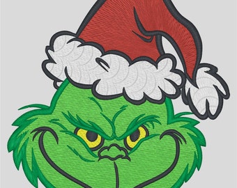 Grinch embroidery | Etsy