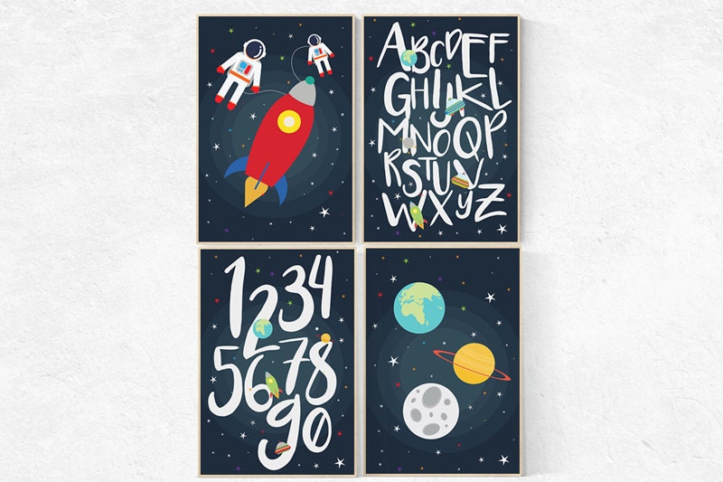 Space theme Playroom decor Outer space toddler room decor