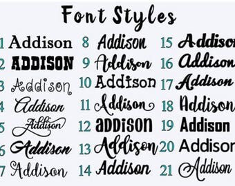 Script name decal | Etsy