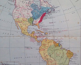 Items similar to 1703 U.S. MAP Nice Map, Old America Mexico Gulf ...