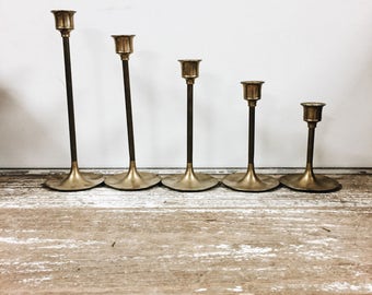 Brass candlesticks | Etsy