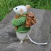 Cute needle felt mouse felted animal Plush miniature Wool