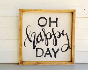 Oh happy day sign | Etsy