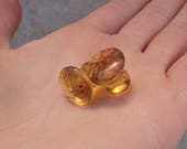 Amber Plugs Natural Stone Plugs Amber Expansions by AmberandArt