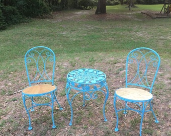 Wrought iron chairs | Etsy