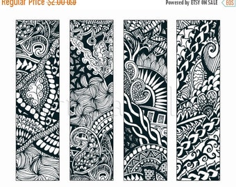 Unique zendoodle bookmark related items | Etsy