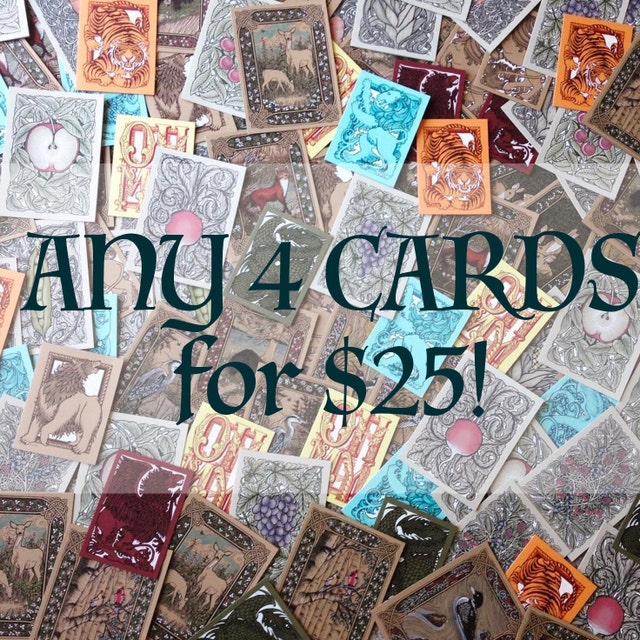 Handmade and Hand-Embellished Cards and by PrinterAndPress on Etsy