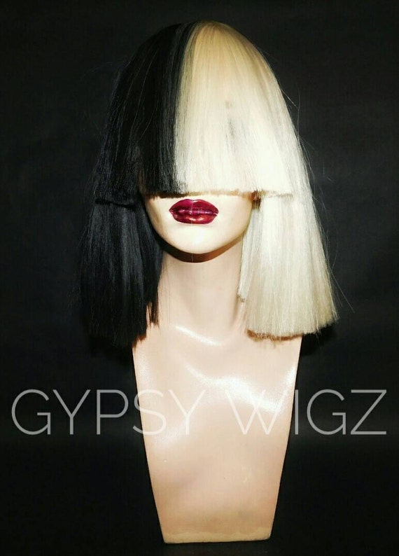 Sia // Black and Blonde // Bang // Bob // Wig