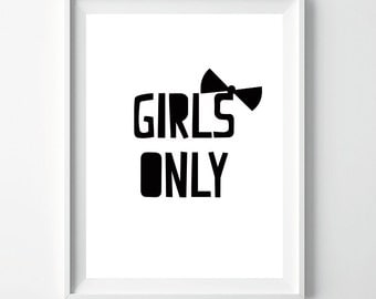 Girls only sign | Etsy