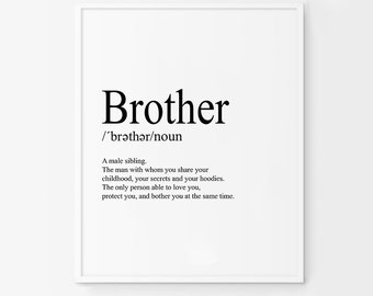 Brother definition | Etsy