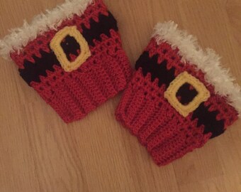 Santa boot cuffs | Etsy