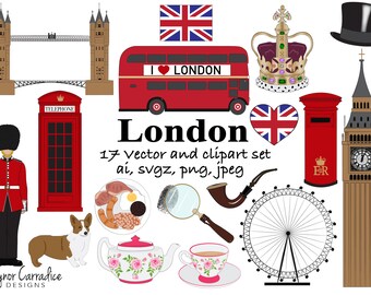 London clipart | Etsy
