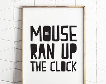 Mouse ran up clock | Etsy