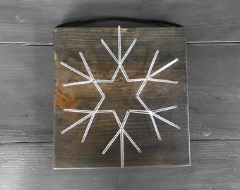 Snowflake string art | Etsy