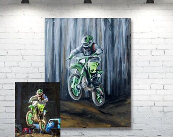 Motorcycle painting | Etsy