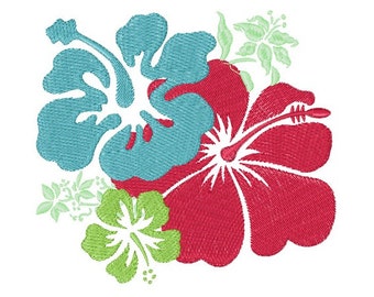 Hibiscus embroidery | Etsy
