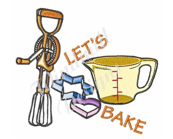 Lets Bake Machine Embroidery Design