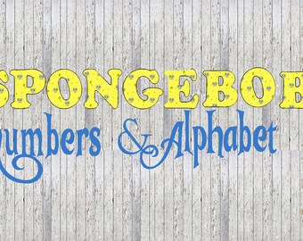 Spongebob letters | Etsy