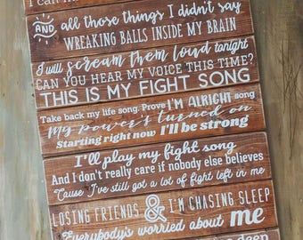 Fight song | Etsy