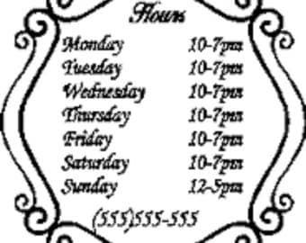 Store hours sign | Etsy