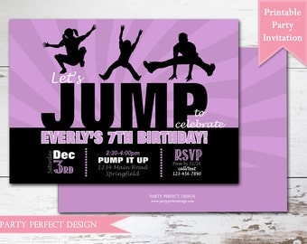 Sky zone invitation | Etsy