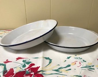 Enamel pie plate | Etsy