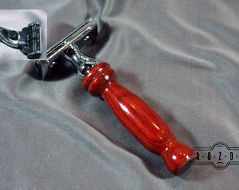 Razor Handle Mach 3 and natural edge box men's shaving