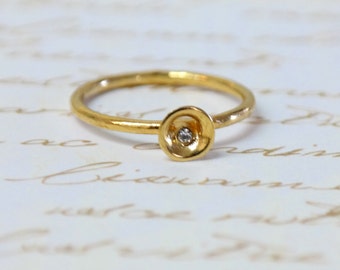 Tiny gold rings | Etsy