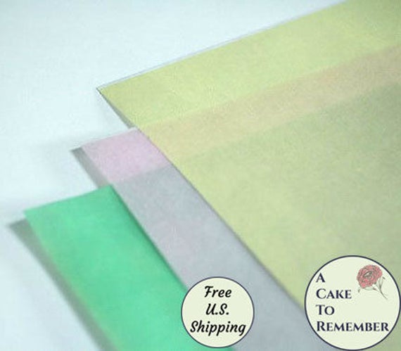 4 sheets choose one color of colored printed wafer paper for