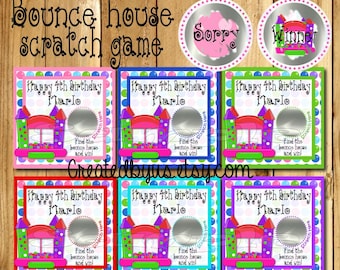 Happy Birthday Scratch Off Cards Laser tag Birthday Party game