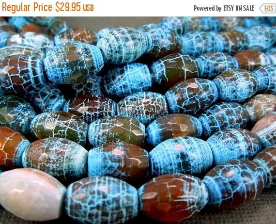 10% off Halloween SALE Blue Fire Agate Beads by jewelersparadise
