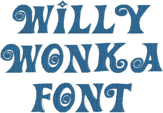 Willy Wonka All Caps Machine Embroidery Font