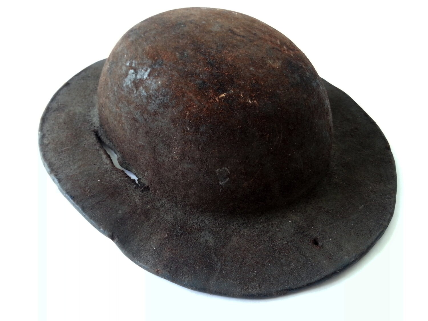 Antique French Miners Hat Helmet/ French decor / Industrial