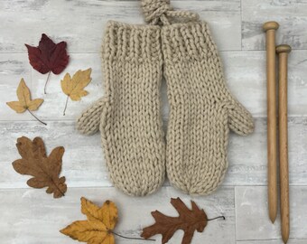 Mittens with strings | Etsy